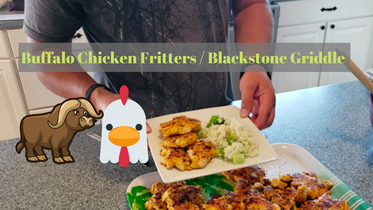 Buffalo Chicken Fritters on the Blackstone Griddle - Rob's Backyard BBQ