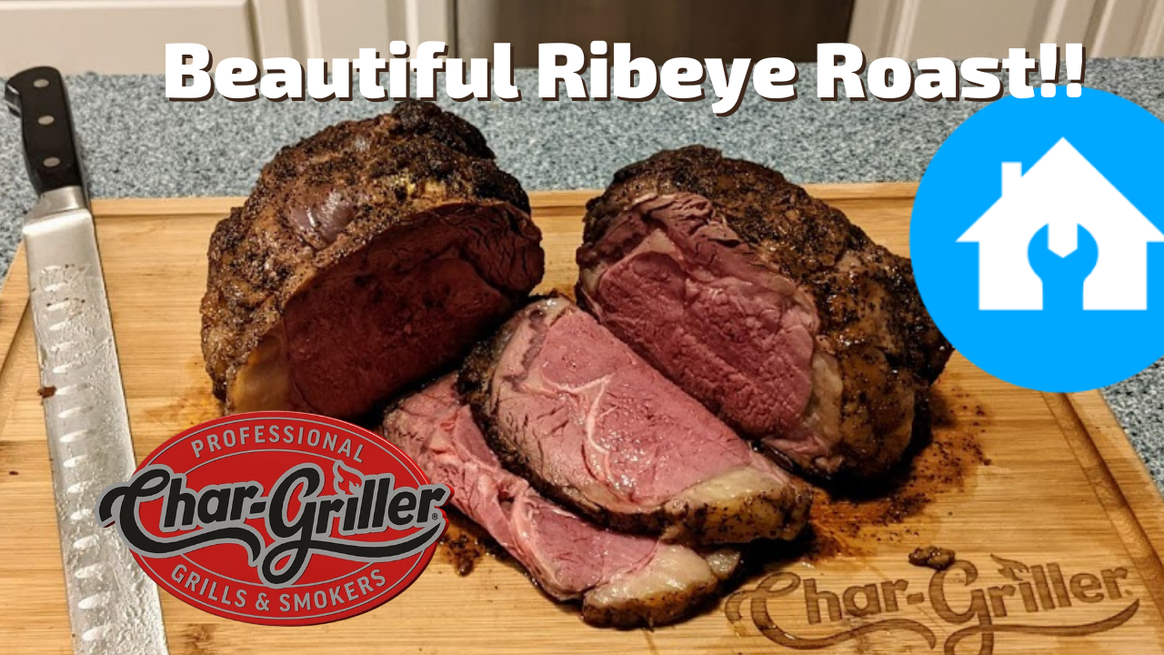 Beautiful Ribeye Roast on the Char-Griller Akorn | Kamado - Rob's ...